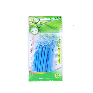 Curved interdental Brush, 10 Count 2bags， 1.0-1.2mm (S,Blue)…