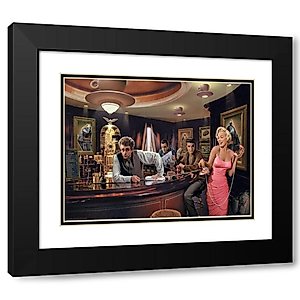 ArtDirect Java Dreams II 24x17 Black Modern Wood Framed with Double Matting Museum Art Print by Consani, Chris