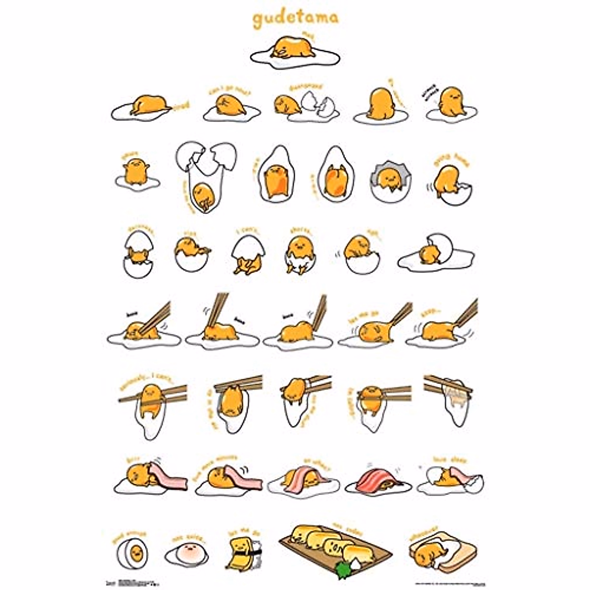 Trends International Gudetama - Grid Wall Poster, 22.375" x 34", Unframed Version