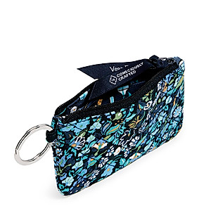 Vera Bradley Women's Cotton Zip ID Case Wallet, Dreamer Paisley - Recycled Cotton, One Size