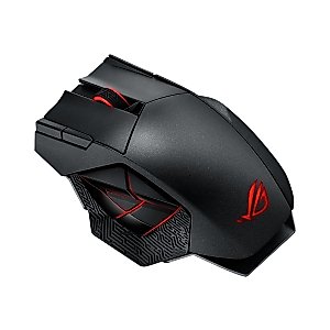 ASUS RGB Laser Gaming Mouse - ROG Spatha | Wireless/Wired Gaming Mouse for PC | for Right-Handed Gamers | 8200 DPI Laser Sensor | Ultra-Precise Mouse Tracking for MMO Games | 3D Printer Friendly