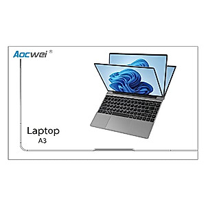 Ruzava/Aocwei 15.6" Laptop 6GB DDR4 128GB SSD Intel J4105 (Up to 2.5Ghz) 4-Core Win 10 PC 1920x1080 FHD Dual WiFi BT 4.2 Support 1TB SSD Expand with Wireless Mouse for Business-Silver