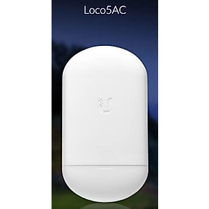 UBNT Networks NanoStation AC Loco Loco5AC-US 2 Pack Pre-Configured Loco5ac 5GHz 802.11ac airMAX Radio 450Mbps Wireless Bridge (2-Pack) with PoE POE-24-7W-G Included Ready to Install, White