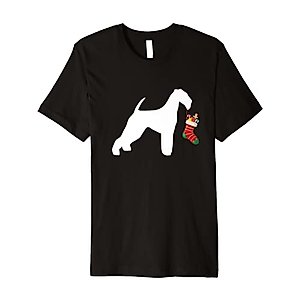 Airedale Terrier Christmas Stocking Stuffer Dog Premium T-Shirt