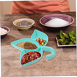 COLLBATH Condiment Cups 6pcs Dipping Dish Leaf Saucer Soy Sauce Dish Sauce Plate Seasoning Bowl Mini Condiment Bowls Leaf Dipping Bowl