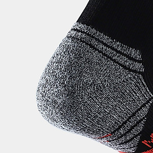 WANDER Men's Athletic Ankle Socks 6 Pairs Sports Running Socks Cushion Quarter Cycling Socks 6-9/10-12/12-14