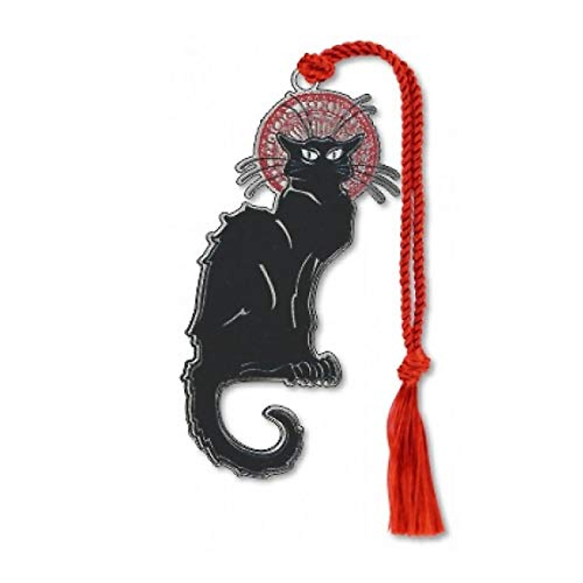 Le Chat Noir Metal Bookmarks Gifts for Cat Lovers Gifts for Book Lovers Gifts for Readers Brass 1.5"(W) x 2.25"(L)