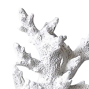 Artificial Coral Ornament Underwater Sea Plants Decorations Craft Resin Aquarium Plants Coral Fish Tank Decorations - White