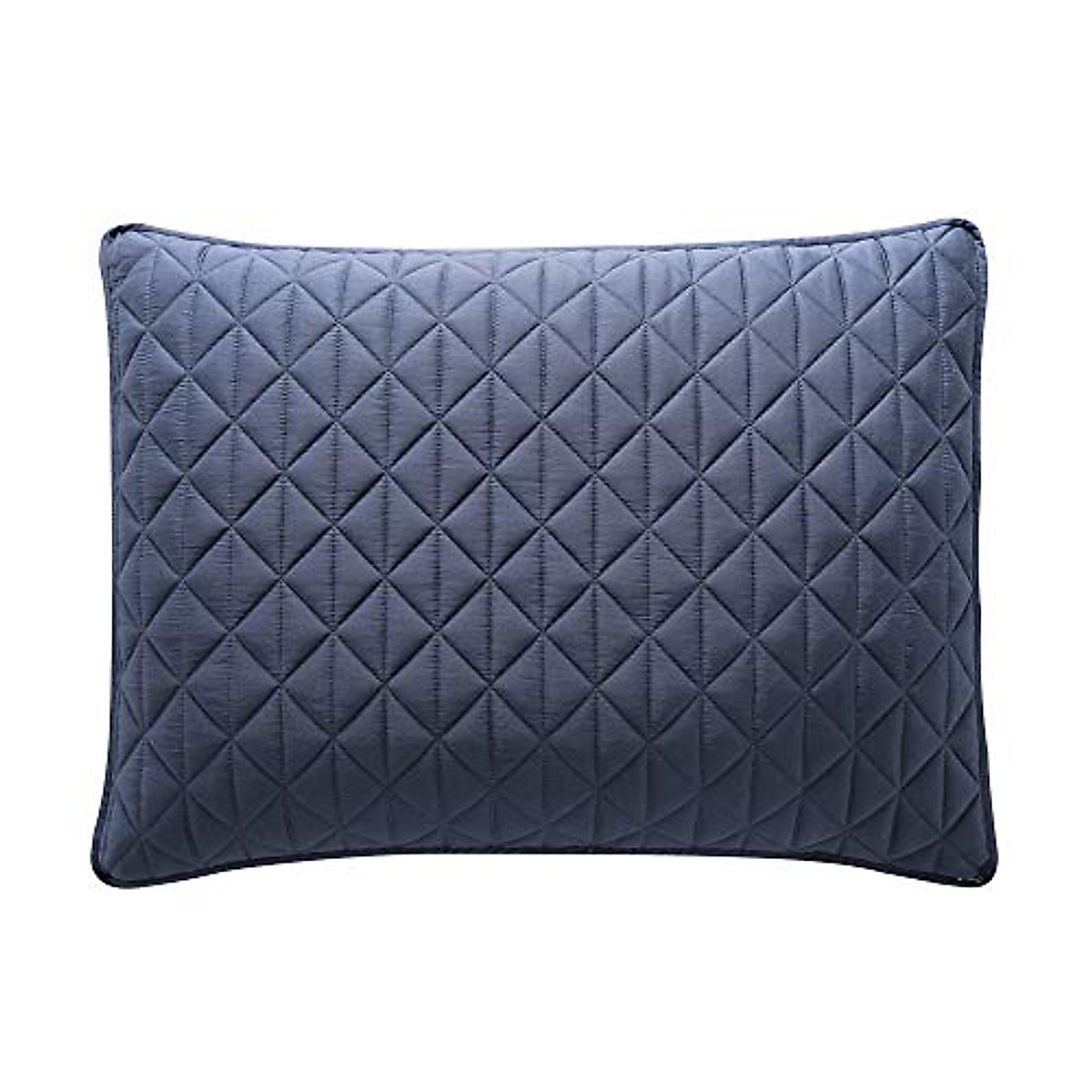 Valeron Palermo Tencel Modal-Performance, Cooling, Silky Soft-Solid Diamond Stitched Quilted Sham Set, King, Navy