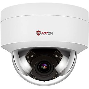 Anpviz 4MP PoE IP Dome Camera with Microphone/Audio, IP Security Camera Outdoor Night Vision 98ft Waterproof IP66 Indoor Wide Angle 2.8mm 24/7 Recording #IPC-D240W-S
