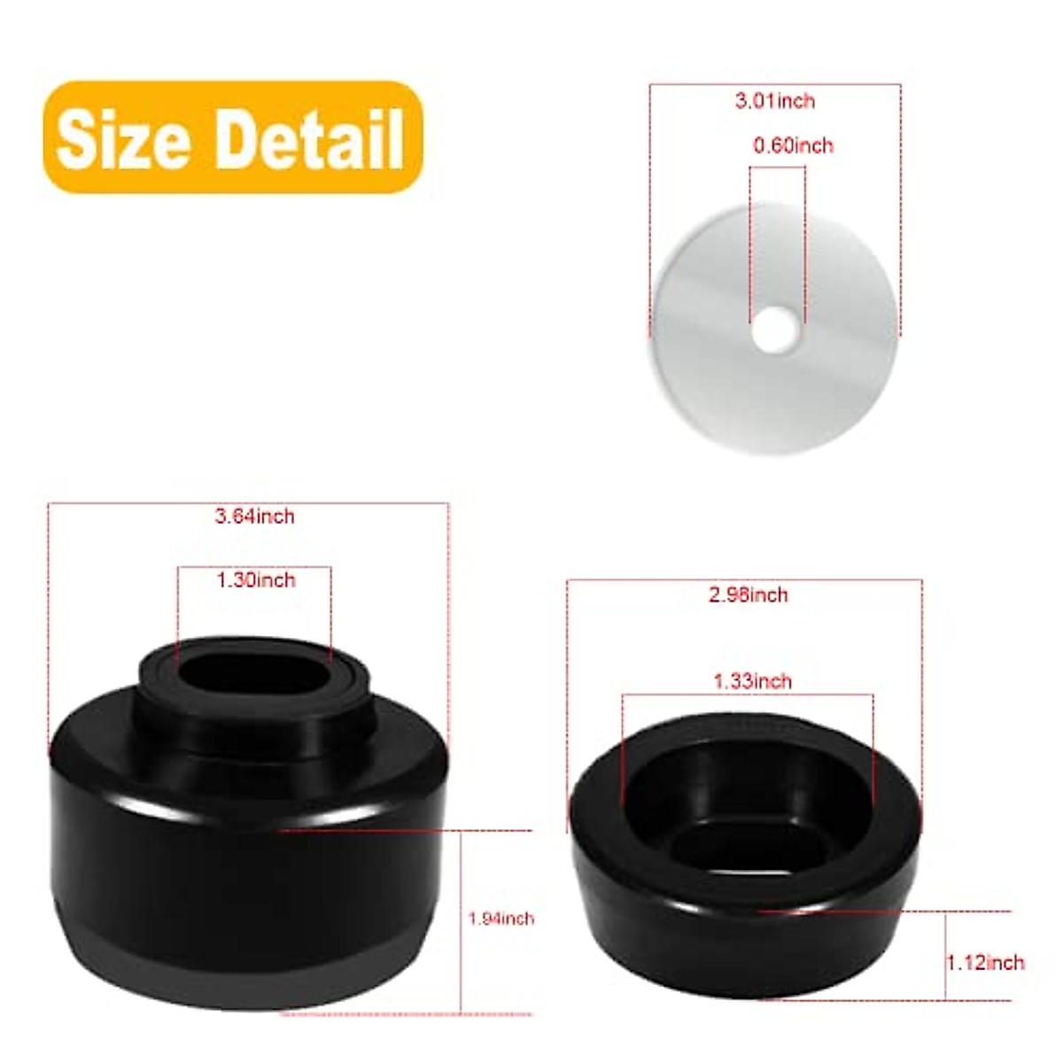 7-141 Body Cab Mounts for 1999-2014 Chevy Silverado & Sierra 1500/2500 2WD/4WD —— Body Mount Bushing Kit (24PCS Black)