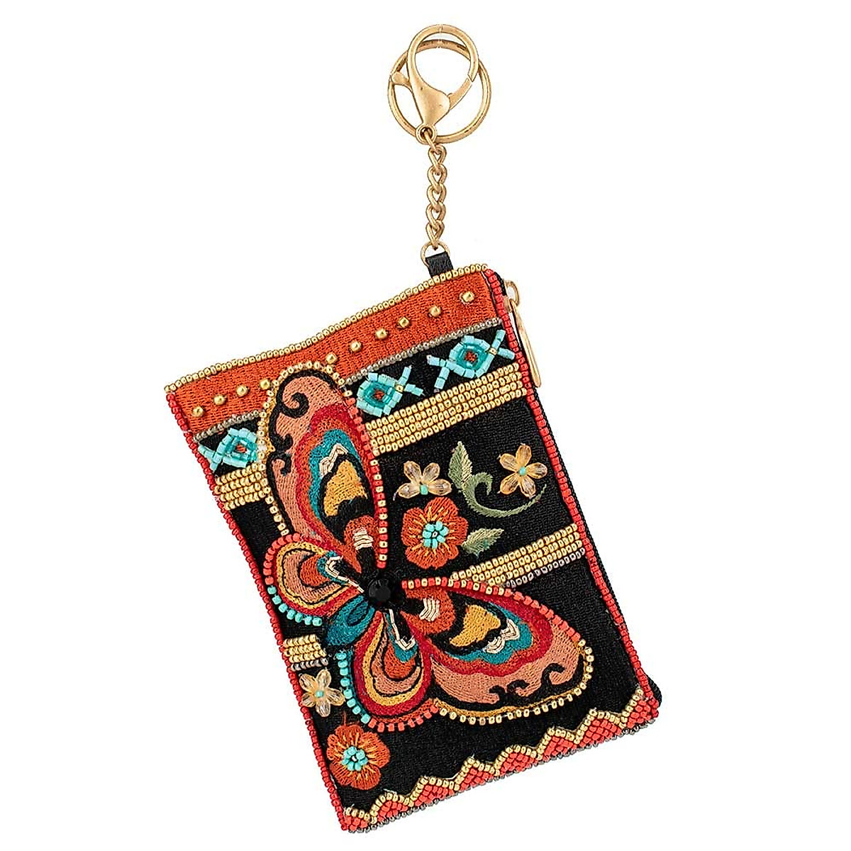 Mary Frances Womens Mary Frances Beaded Coin Purse-key Fobs (Journey) handbag, Multi, One Size US