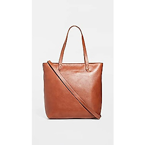 Madewell Women's The Zip-Top Medium Transport Tote, English Saddle, Tan, Brown, One Size
