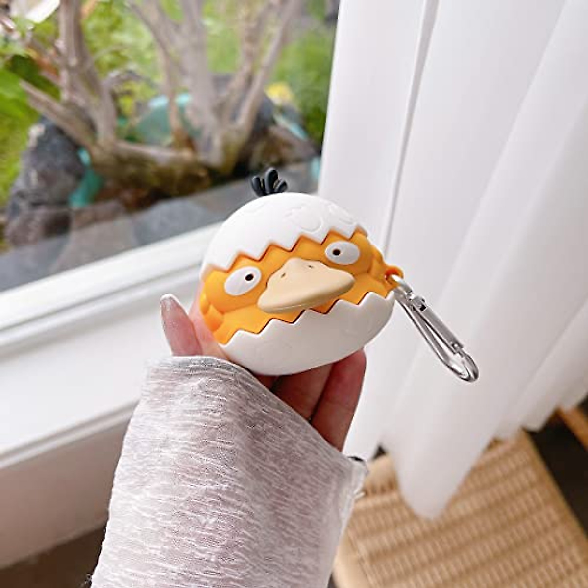 for Apple Airpods pro Case Cute Duck Breaking Egg Design, Funny Cartoon Airpod Case, for Men, Ladies, Teenagers (Cracked Duck)