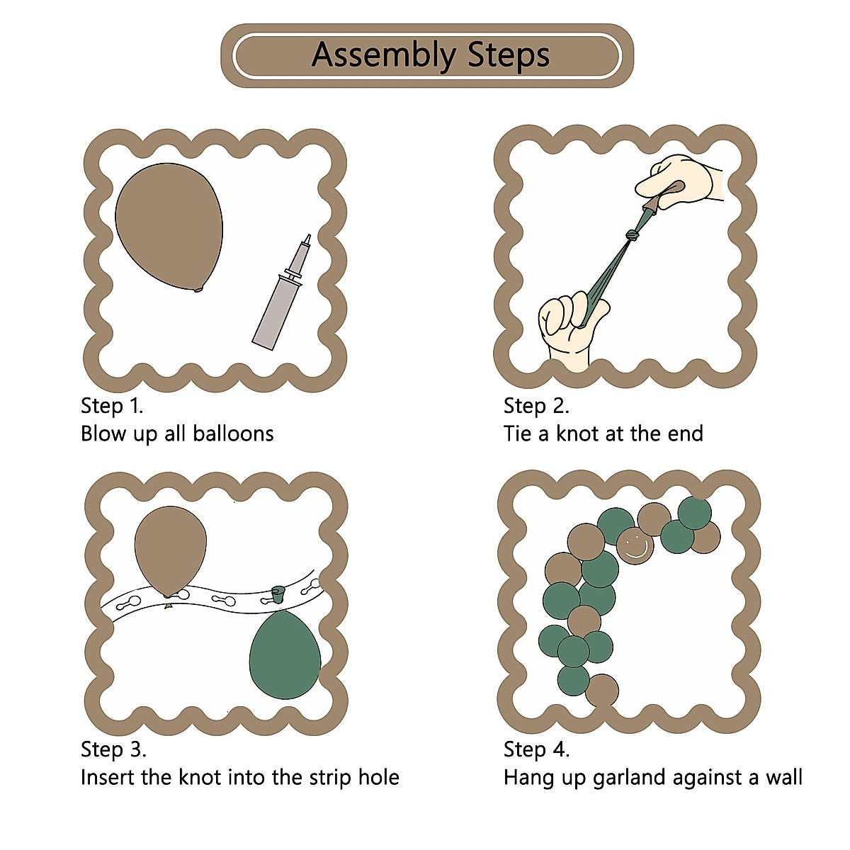 Monlot Sage Green Brown Balloon Garland Kit 135 Pcs Woodland Baby Shower Decorations Safari Balloon Arch Metallic Gold Nude Matte Balloons for Baby Shower Jungle Birthday Party Decorations