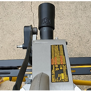 B3D Miter Saw Vacuum Adapter Dust Collection Chop Saw Construction Shop Vac Attachment, Black