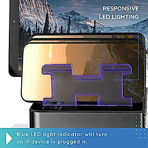 Hercules Tuff Charging Station for Multiple Devices - 4 USB Ports, Compatible with Cell Phones, Smart Phones, Tablets, and Other Electronics - White Elephant Gifts, Stocking Stuffers - Black