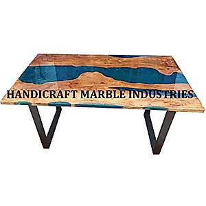 Epoxy Table Live Edge Wooden Table Epoxy Resin River Table Natural Wood Dining table Natural Epoxy Table Resin Table