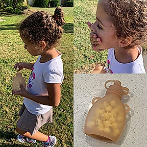 TULULU Foody Reusable Food Pouches Silicone-2pack/5oz-Refillable Homemade Food Storage Containers Kids Squease Pouch-Soft Reusable Baby Food Pouches for Toddlers