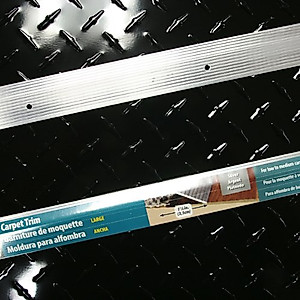 M-D Building Products 78071 Fluted 1-3/8-Inch by 36-Inch Carpet Trim, Silver