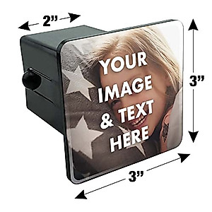 Graphics and More Personalized 2" (2 inch) Tow Hitch Cover | Customize with Your Own Image