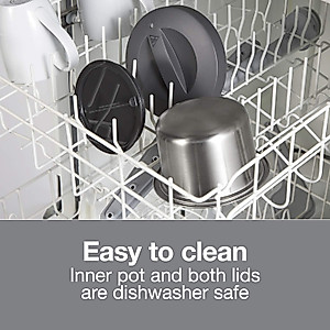 Proctor Silex Portable Electric Lunch Box Food Heater and 20 oz Meal Warmer with Built-in Carry Handle, High and Low Heat Settings (33120C), BLACK