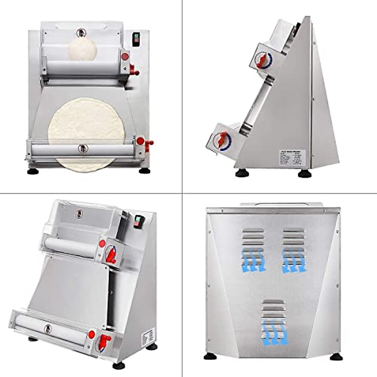 Pizza dough roller machine, Commercial Automatic Pizza dough Sheeter Maker, Electric Pizza Pastry Forming Machine, for Noodle Pizza Bread (Color : 30cm)