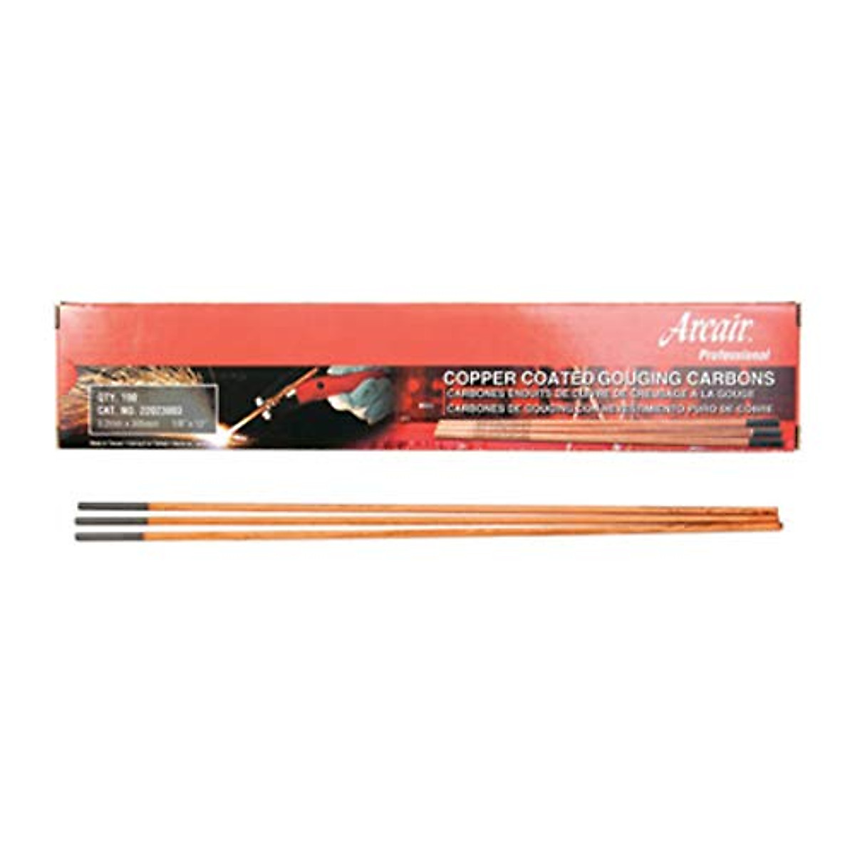 Arcair Model 22-033-003 3/16" X 12" DC Pointed Copperclad Arc Gouging Electrode (50 Per Box)