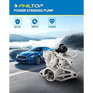 PHILTOP 21-5456 Power Steering Pump Direct Fits Civic 2006 2007 2008 2009 2010 2011 1.8L L4, Power Asist Pump 56110RNA305, 56110RNAA01, 56110RNAA02, Automotive Replacement Power Steering Pumps