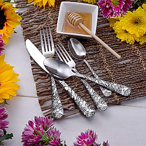 Liberty Tabletop Honey Bee 20 Piece Flatware Set service for 4 Silverware Made in USA 18/10