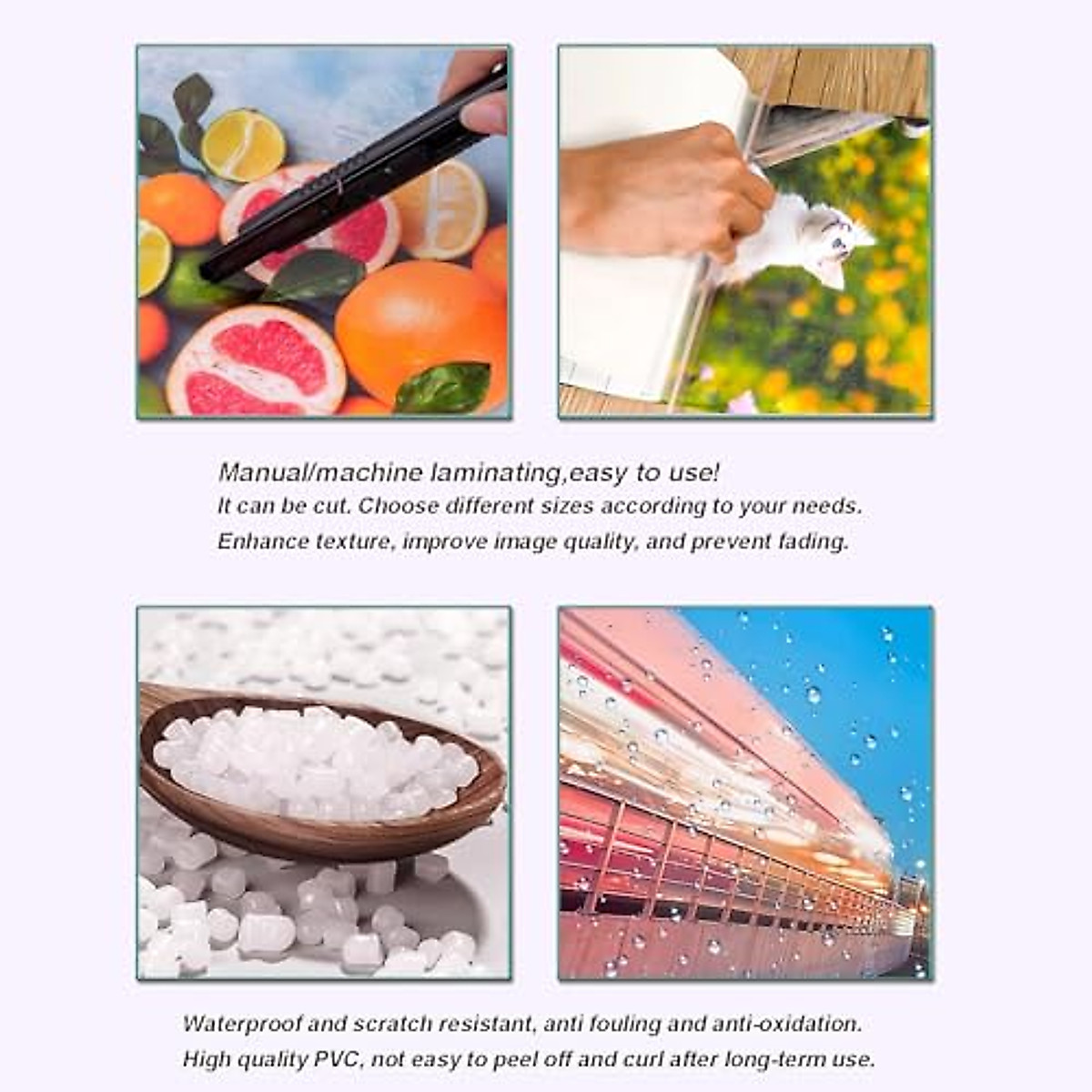 INTBUYING Cold Laminating Film Glossy Roll 25''x180 Vinyl Cold Lamination Film Self-Adhesive Laminating Vinyl Roll