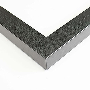 36x14 Frame Black Real Wood Picture Frame Width 0.75 Inches | Interior Frame Depth 0.5 Inches | Gun Metal Traditional Photo Frame Complete with UV Acrylic, Foam Board Backing & Hanging Hardware