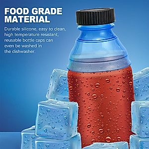 CoguZed 12 Packs Soda Can Lids and Covers - Spill-proof Soda Can Lid for Beer, Juice, Energy Drinks - BPA-free Reusable Can Lids Soda Accessories for Picnic and Beach Parties