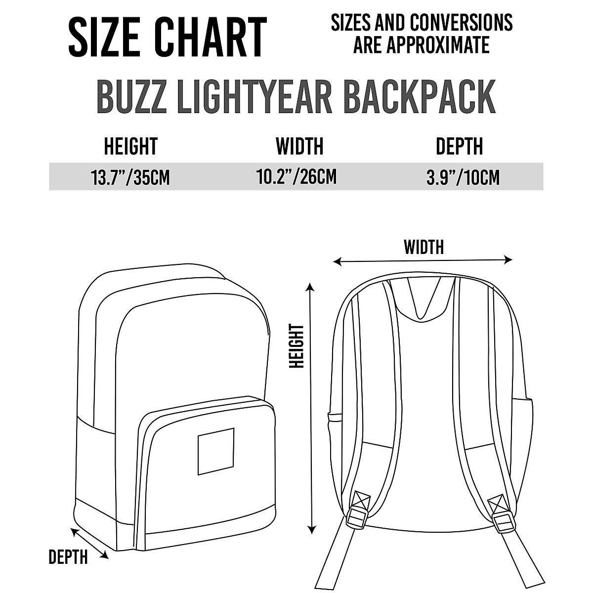 Disney Toy Story Backpack Kids Buzz Lightyear 3D Rocket Rucksack Bag
