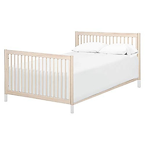 Babyletto Gelato 4-in-1 Convertible Crib with Toddler Bed Conversion in Washed Natural and White, Greenguard Gold Certified