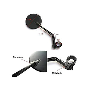 Yungeln Rearview Mirror Scooter Adjustable Rear View Glass Bicycle Mirror Reflector Compatible for Xiaomi 1S M365 Pro Scooter