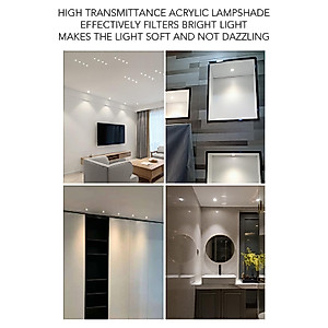 Hyuduo LED In Ground Well Light Spotlight Mini Recessed Spot Light Lighting Professional Round Shape LED Ceiling Spot Lights Spotlights Home Spotlights (Positive White Light 6000K)