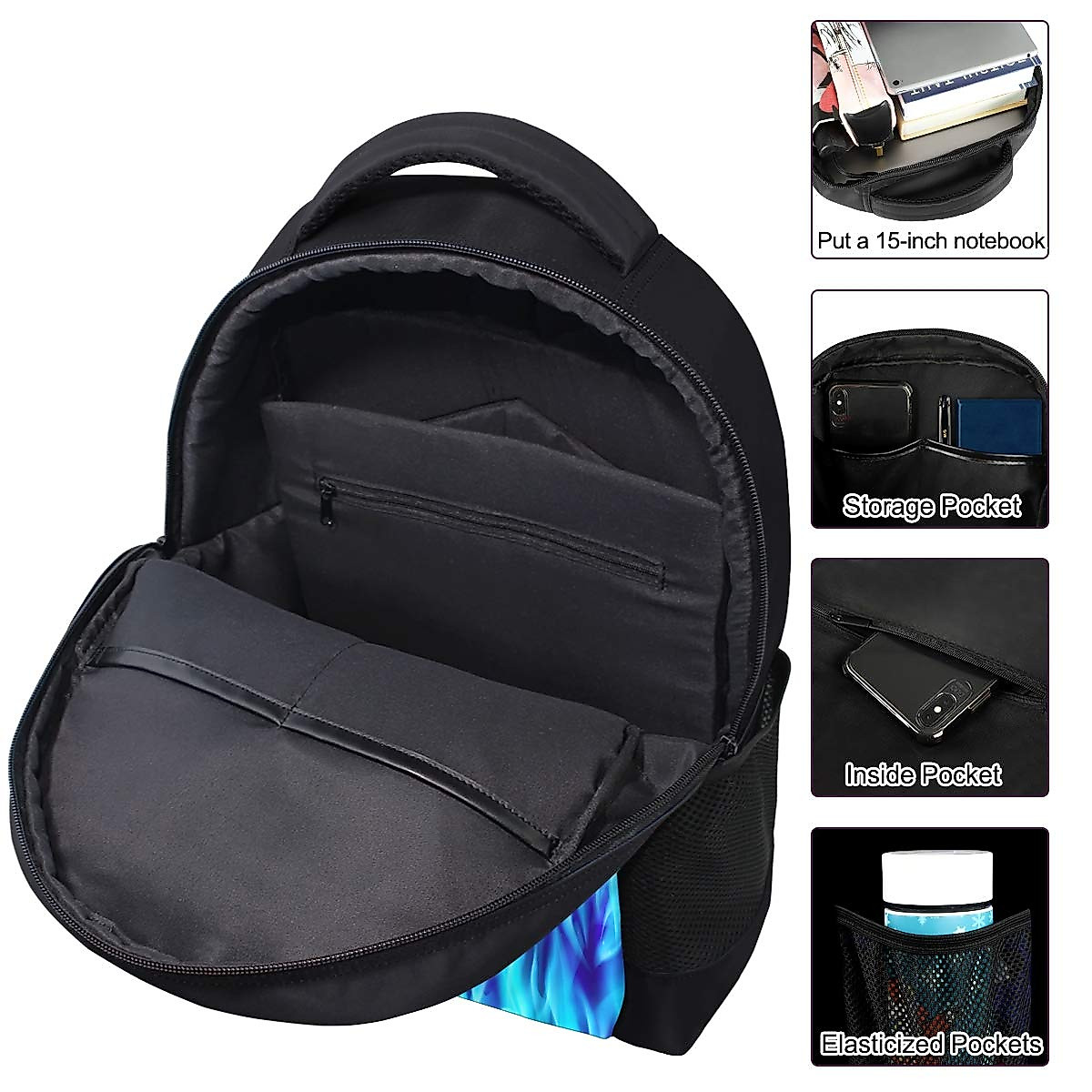 ALAZA Dragon Fire Casual Backpack Waterproof Travel Daypack Children School Bag