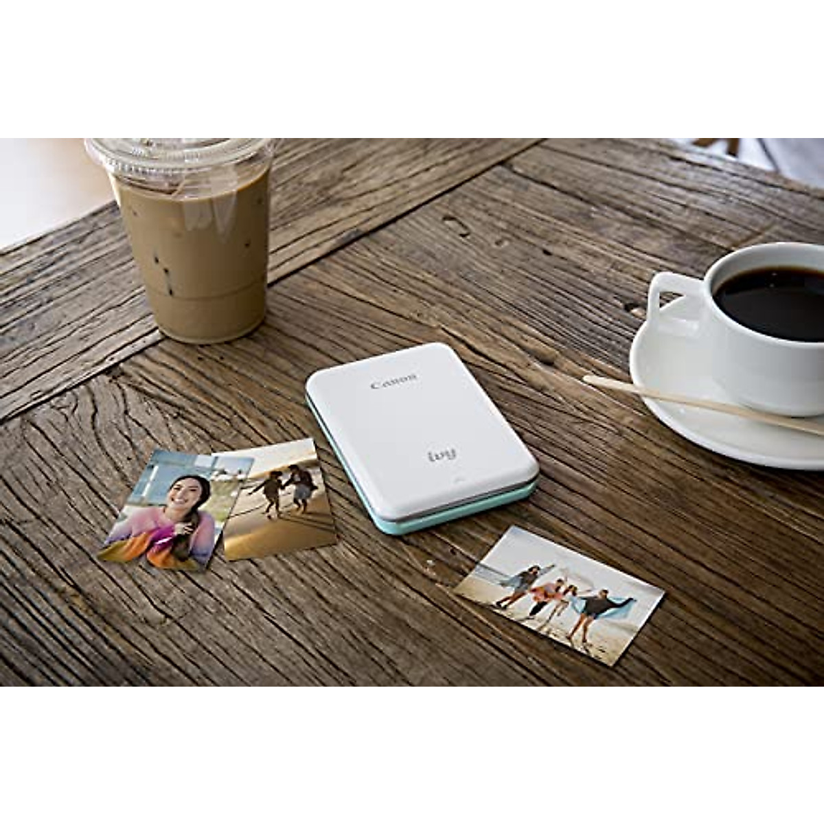 Canon IVY Mini Photo Printer for Smartphones (Mint Green) - Sticky-back prints, Pocket-size