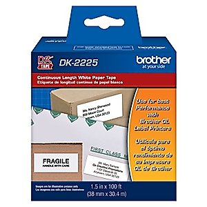 Brother Printer Continuous Length White Paper Tape (DK2225)