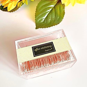 Rose Gold Large Paper Clips, 50pcs 50mm 2 inch Jumbo Paper Clip Non-Skid Large Wide Smooth Finish Steel Wire Office Supply Accessories