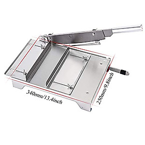 IHAYNER Slicer Cutter 13.5 Inch Cheese Slicer Cutter 430 Stainless Steel Bone Cutter Guillotine Sausage Ham Biltong Jerky Slicer