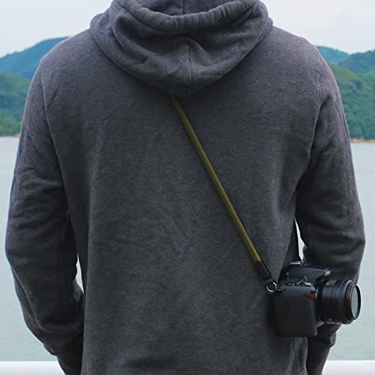 VKO Camera Strap Rope Compatible with Sony Canon Nikon Fuji DSLR SLR Mirrorless Camera Rope Strap 100cm Green