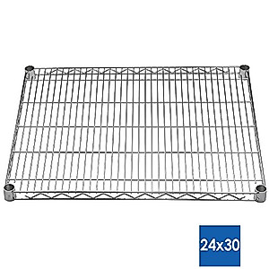 Shelving Inc. 24" d x 30" w x 84" h Chrome Wire Shelving with 4 Shelves