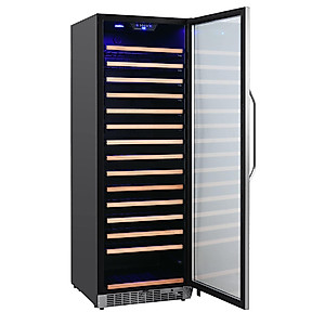 EdgeStar CWR1662SZ 24 Inch Wide 151 Bottle Capacity Free Standing Single Zone Wine Cooler with Even Cooling Technology