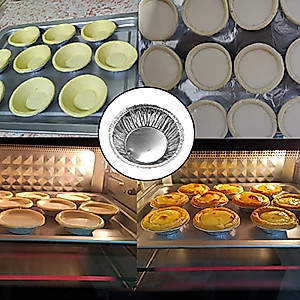 HLCM 100 Pcs Aluminum Foil Mini Pans, Great for Baking Tarts, Quiche, Pudding, etc.