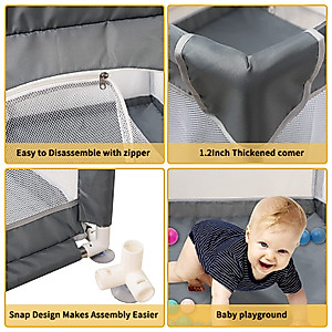 Baby Playpen,Samll Playpens for Baby, Playpen Baby Fence for Toddlers, Baby Play Area, Baby Play Yard Fence，Baby Gate Playpen (36"x36")