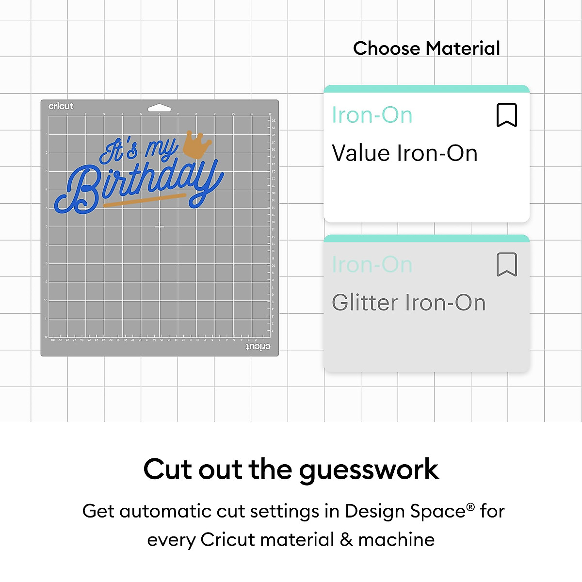 Cricut® Value Iron-On, White (12 in x 5 ft)- HTV Heat Transfer Vinyl