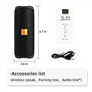 TOR-OLE Bluetooth Speakers-IPX6 Waterproof Wireless Speaker, Clear Sound Quality Outdoor Speakers Bluetooth, 100 Sq. Ft. Link Range Portable Bluetooth Speakers, Suitable for Beach Party, BBQ, Camping