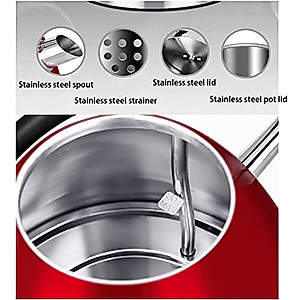 Water Boiler 1.7L/59.8OZ Electric Kettle, 1800W Safe and Fast Heating Design Hot Water Boiler, Large Mouth Design Tea Kettle, Red Fast Heating